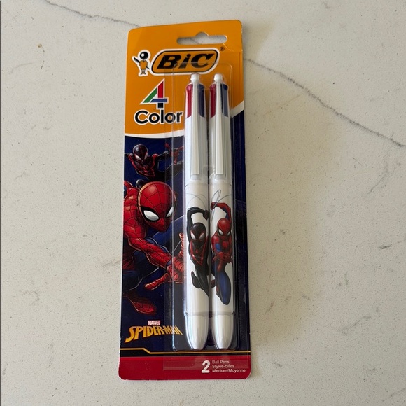 BIC | Office | Bic Spiderman 4color Ballpoint Pens | Poshmark